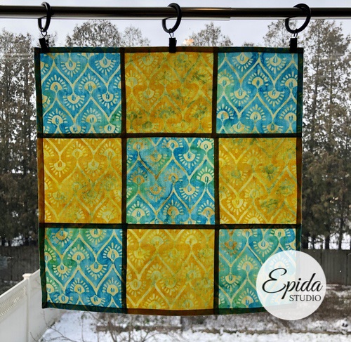Nine Patch Pojagi Window Hanging | Epida Studio