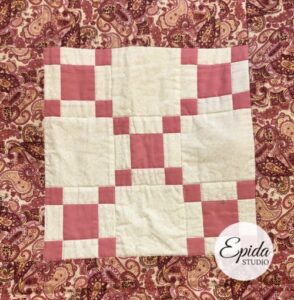 Pink Nine Patch Sampler Quilt | Epida Studio