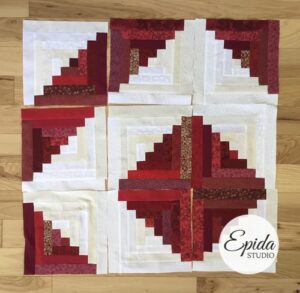 Log Cabin Quilt Block Tutorial | Epida Studio