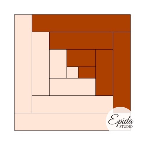 Log Cabin Quilt Block Variations | Epida Studio
