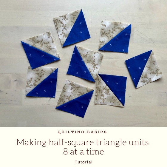 Making Half-square Triangles with the 8-at-a-time Method | Epida Studio