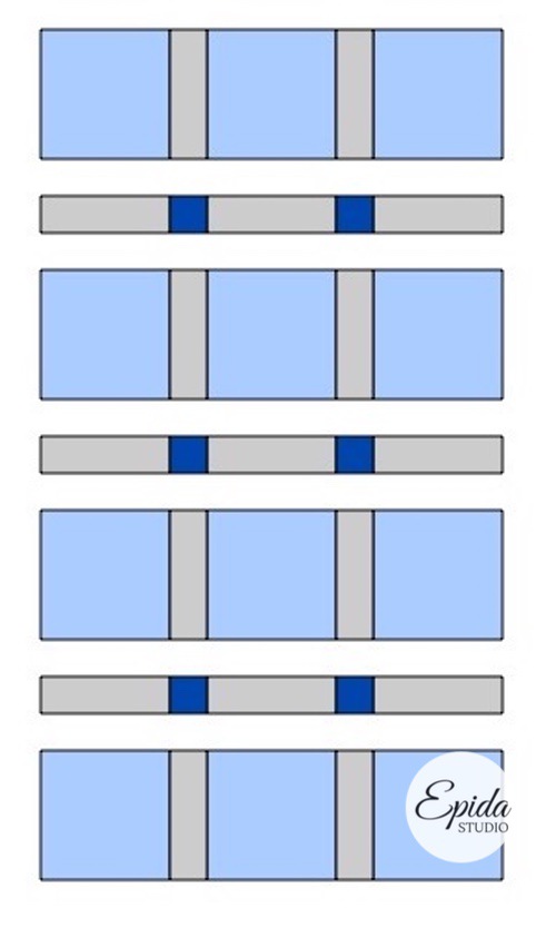 Two ways to add cornerstones to a quilt top | Epida Studio