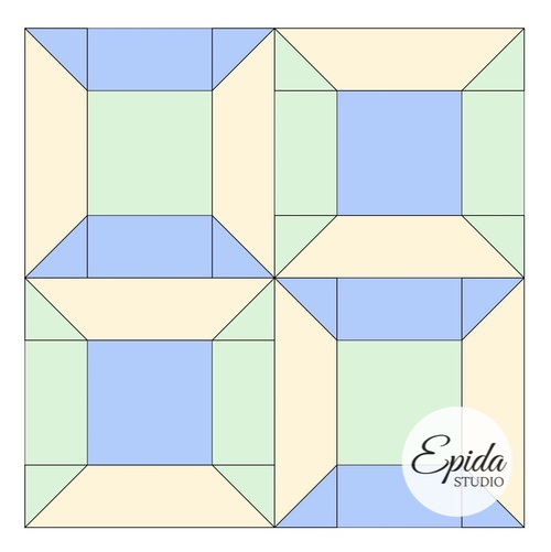 Double Spools Quilt Block Tutorial | Epida Studio