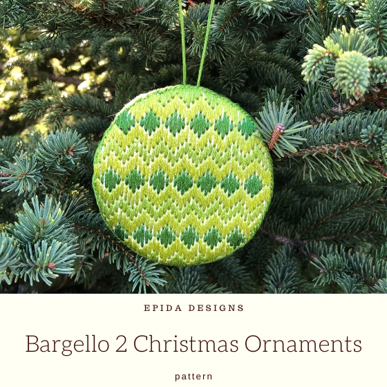 Bargello 2 Christmas Ornaments | Epida Studio