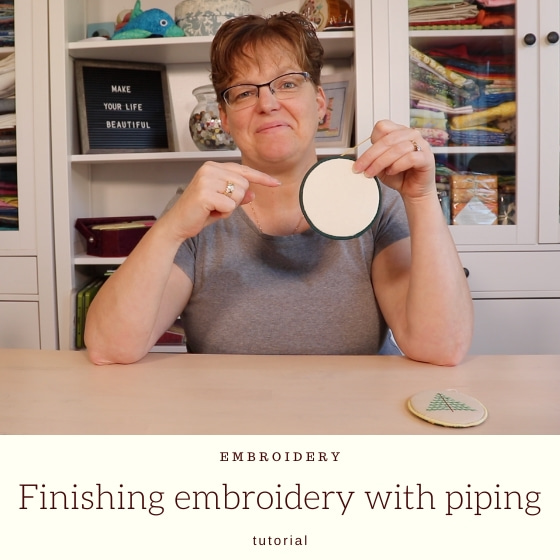 Finishing Embroidery with Piping Trim | Epida Studio