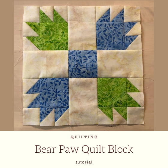 Bear Paw Quilt Block tutorial | Epida Studio
