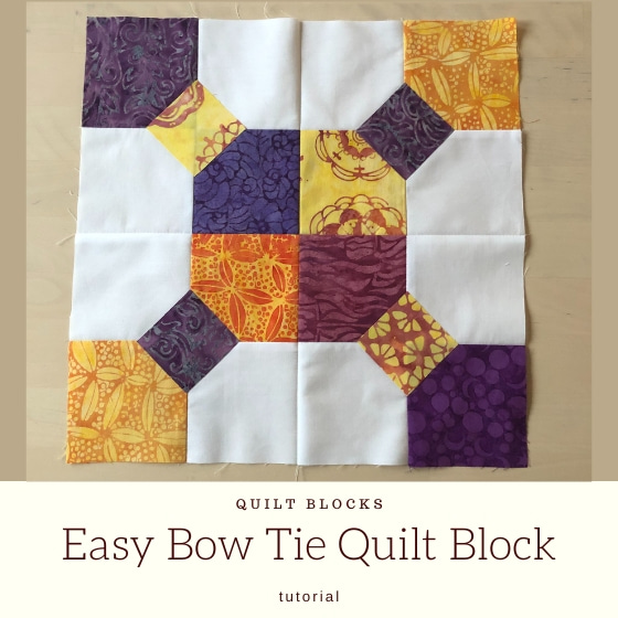 Easy Bow Tie Quilt Block | Epida Studio