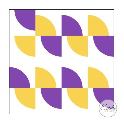 Easy Drunkard's Path Quilt Block | Epida Studio