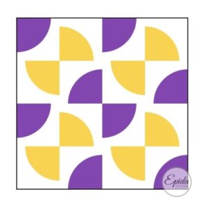 Easy Drunkard's Path Quilt Block | Epida Studio
