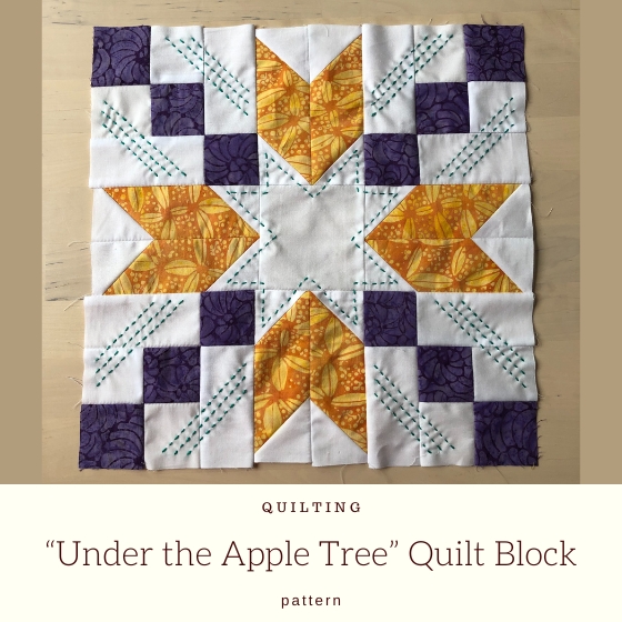 Under the Apple Tree Quilt Block | Epida Studio