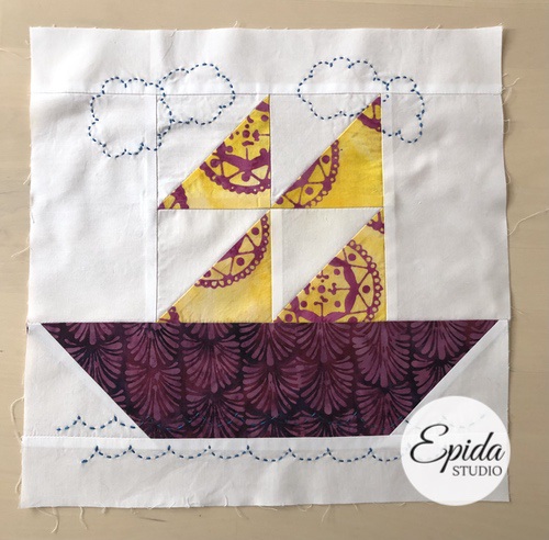 Deep Blue Sea Quilt Block | Epida Studio