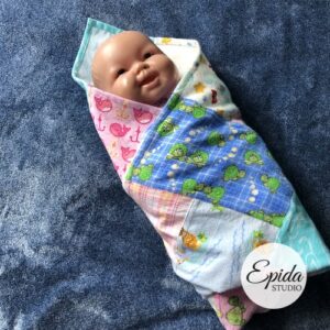 Make a patchwork receiving blanket | Epida Studio