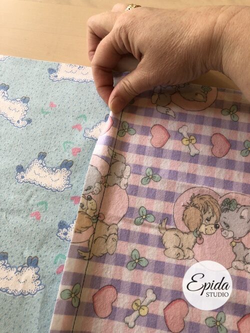 Make a patchwork receiving blanket | Epida Studio