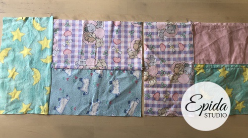 Make a patchwork receiving blanket | Epida Studio