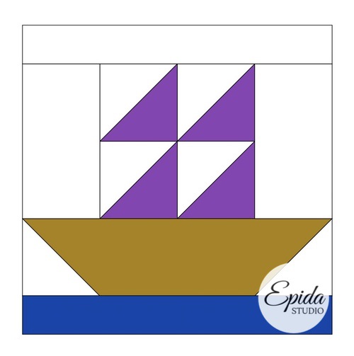 Ship Quilt Block Tutorial | Epida Studio