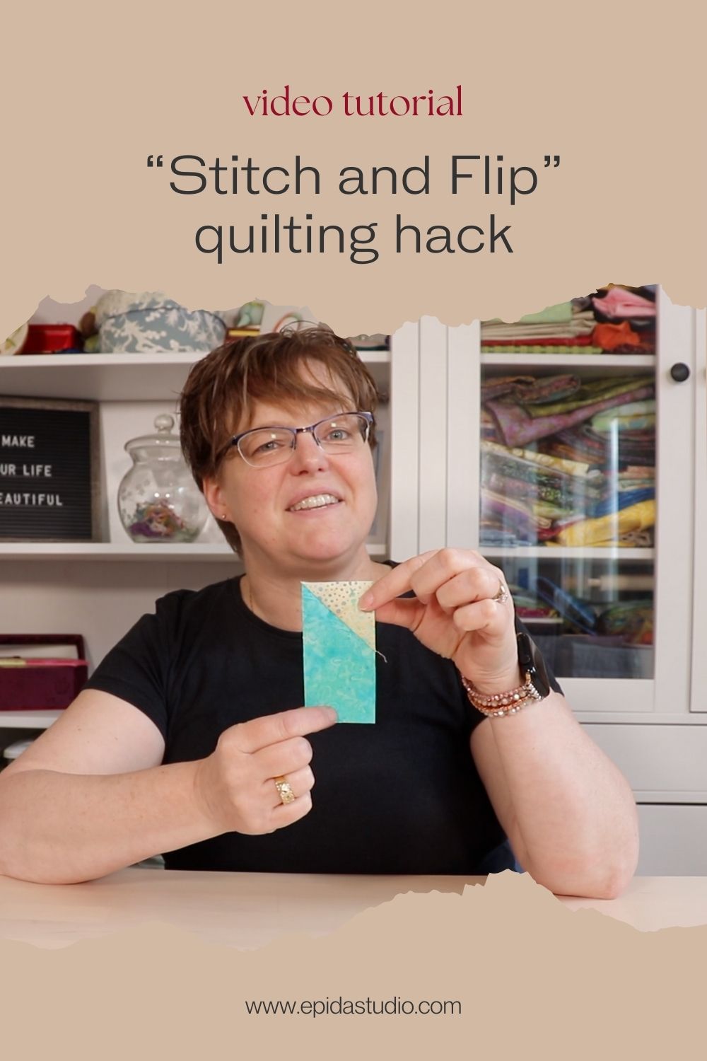 Stitch and Flip quilting hack | Epida Studio
