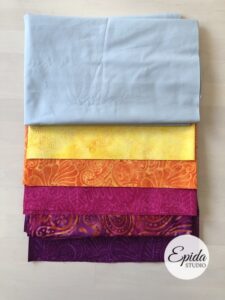 Easy Patchwork Shower Curtain pattern | Epida Studio