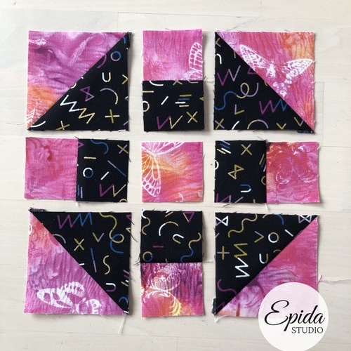 5" Churn Dash Quilt Block Tutorial | Epida Studio