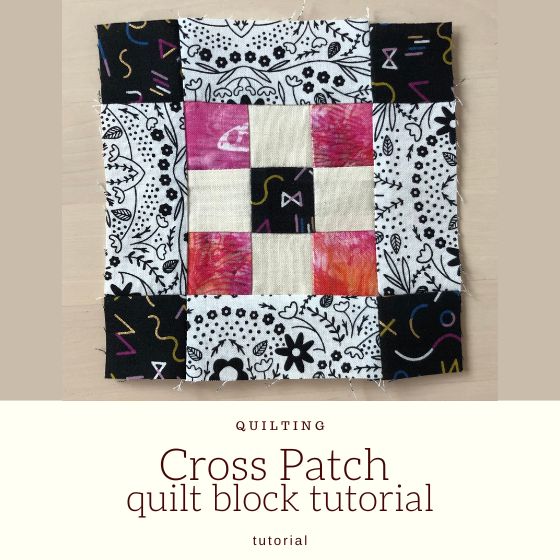 Cross Patch quilt block tutorial | Epida Studio