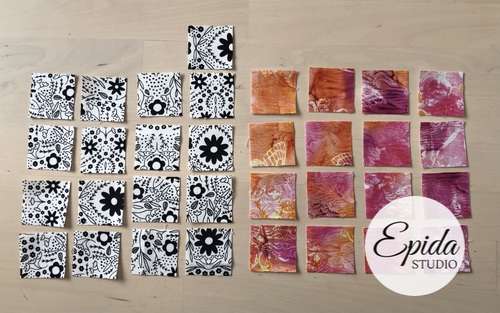 Nine Patch Star quilt block tutorial | Epida Studio