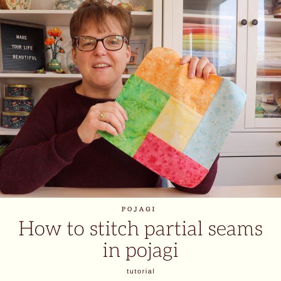 How to sew partial seams in pojagi patchwork | Epida Studio